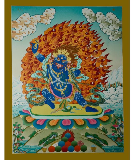 Vajrapani Thangka Painting | A Formidable Guardian