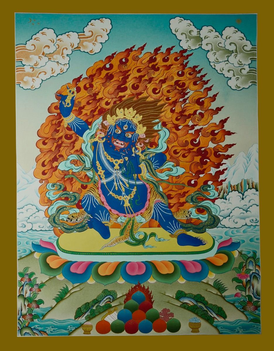 Vajrapani Thangka Painting A Formidable Guardian
