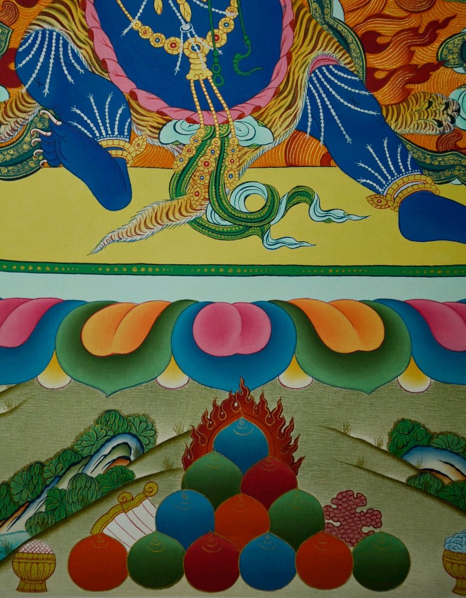 Vajrapani Thangka Painting | A Formidable Guardian