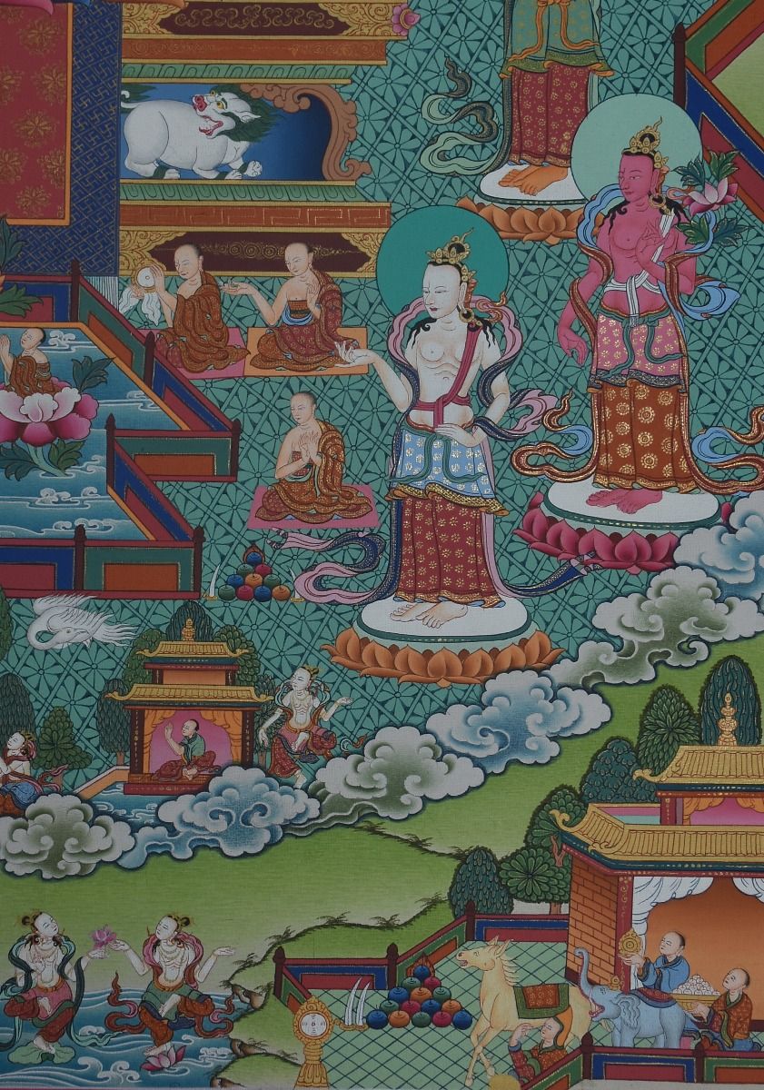 Amitabha Buddha Thangka Art with Deep Spiritual Significance